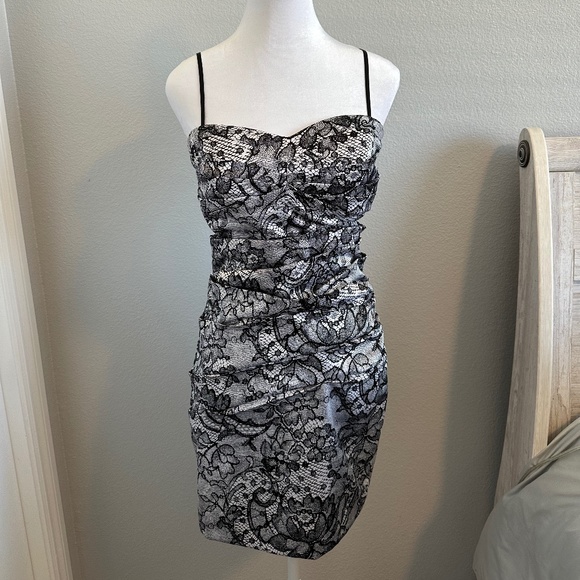 Ruby Rox | Dresses | Dress Brand New Black White Lace Print Ruby Rox ...